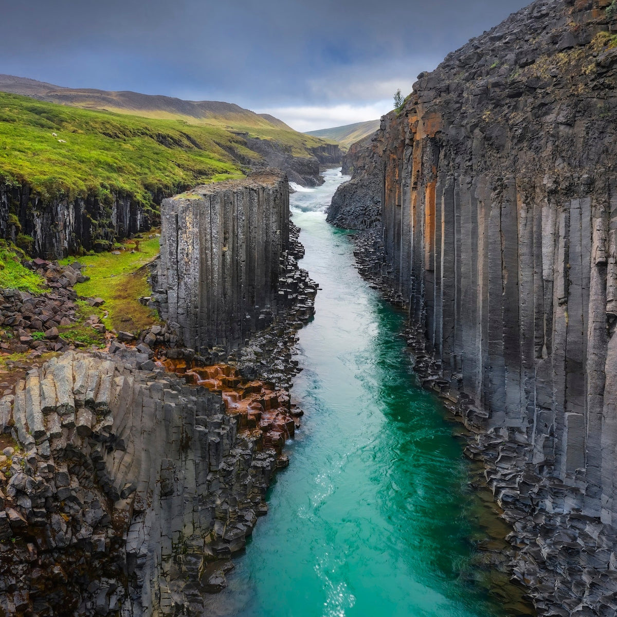 Basalt Gates – Square Fine Art Print of Stuðlagil Canyon, Iceland ...